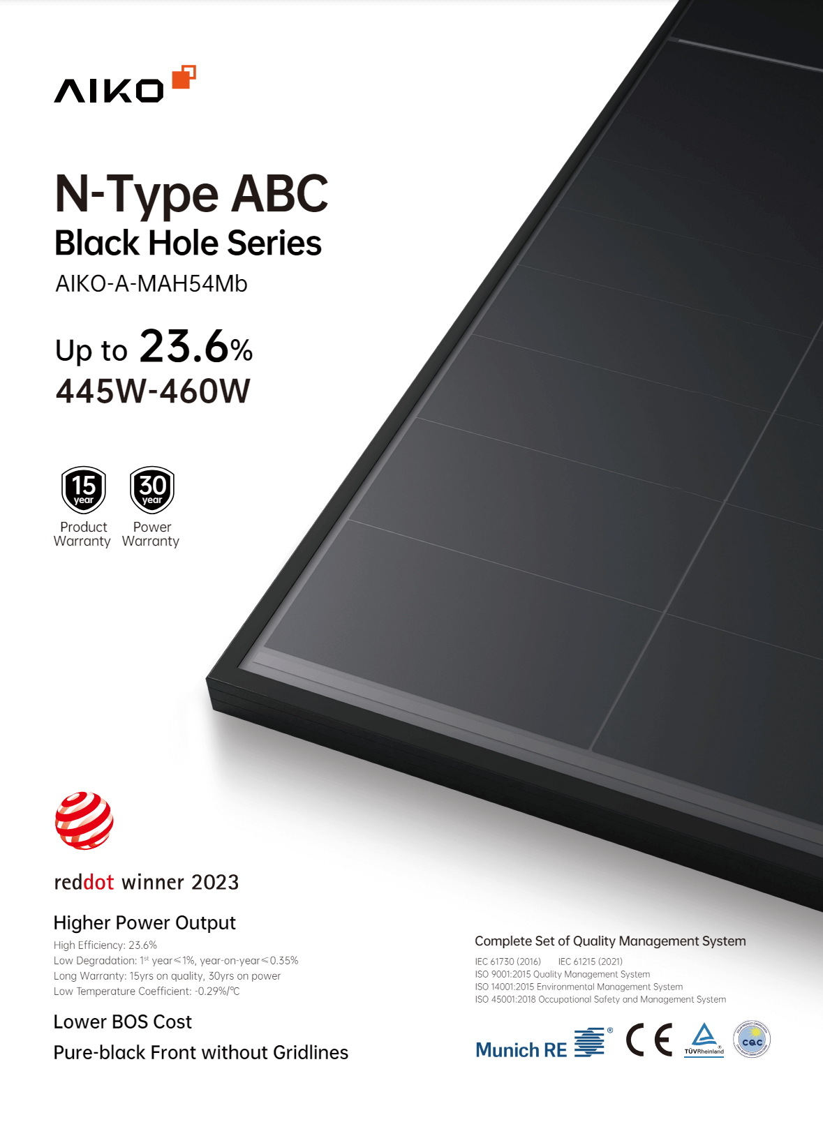 AIKO zonnepanelen | Hoogste efficiëntie | QueSolar