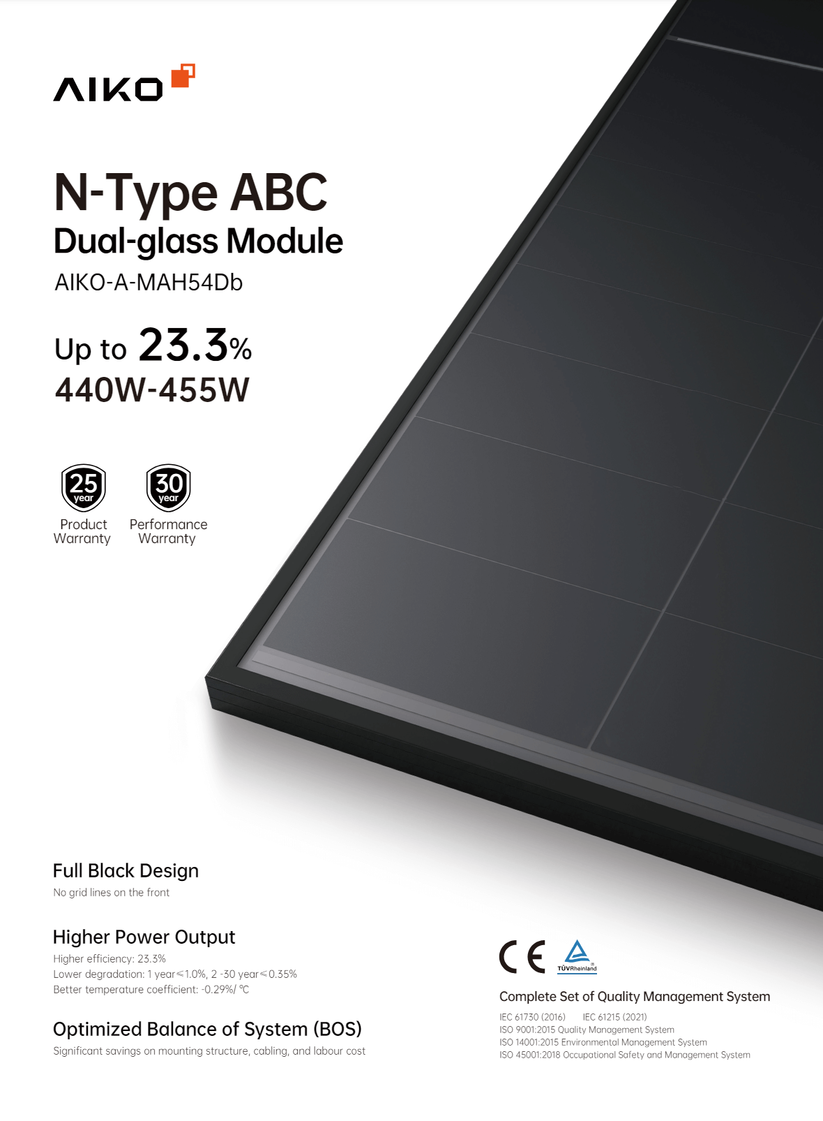 AIKO zonnepanelen | Hoogste efficiëntie | QueSolar